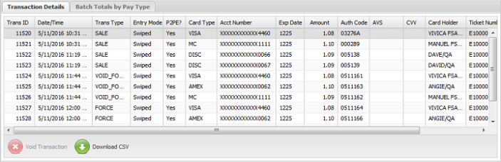 NCR Secure Pay Credit Settlement Portal